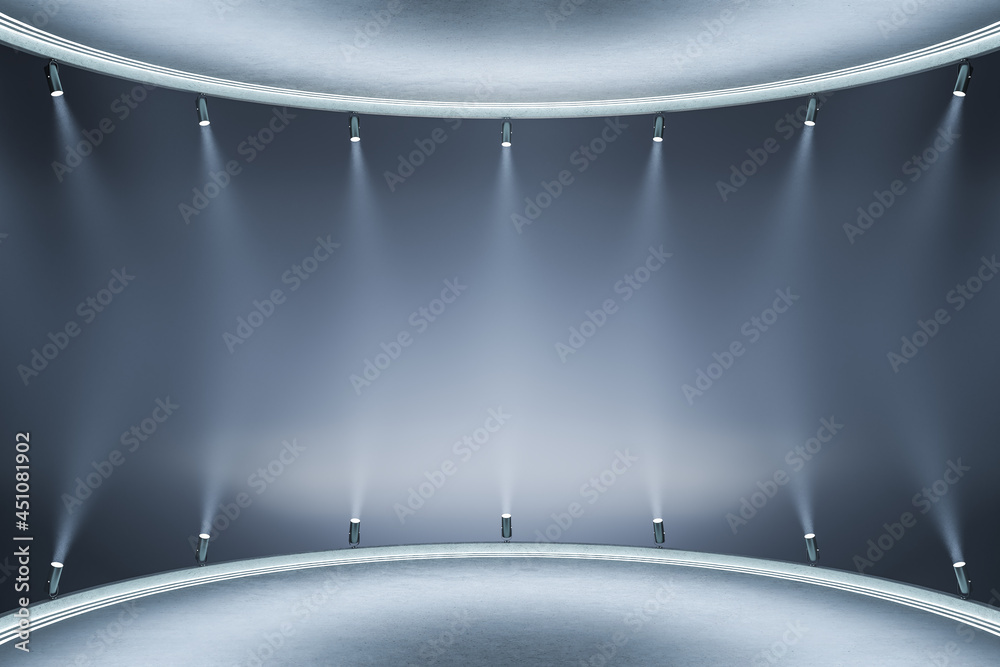 Abstract stage background with mock up place and illumination ...