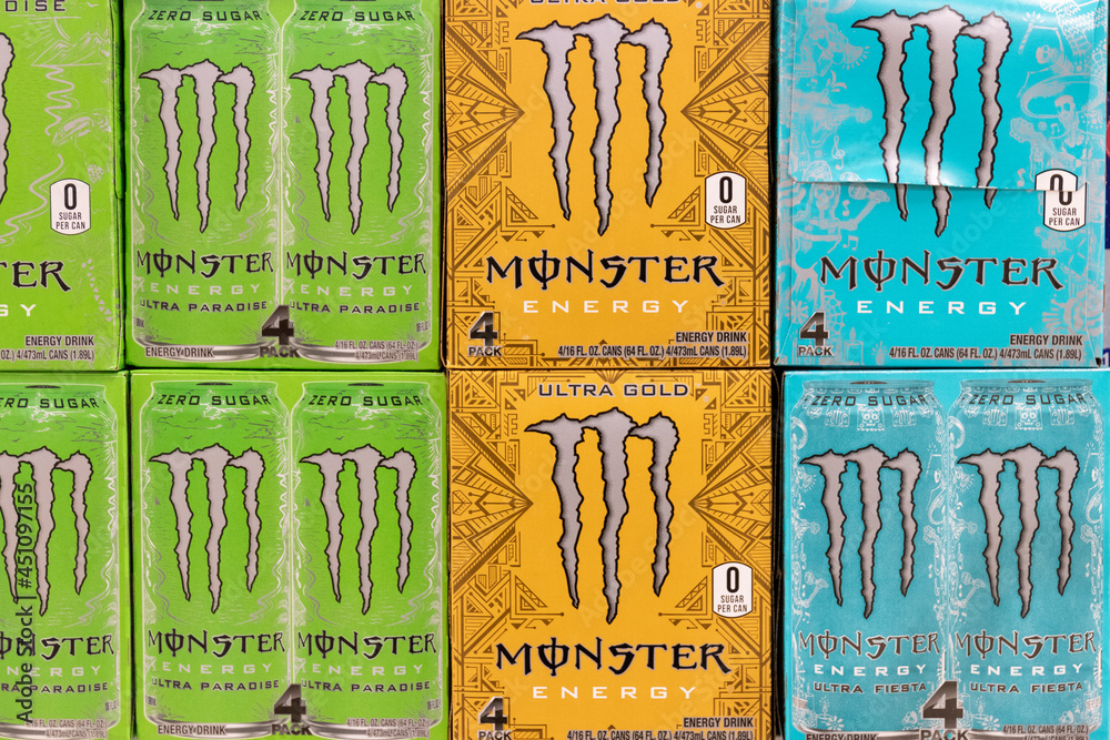 Monster Beverage Display. Monster Beverage Corporation manufactures ...