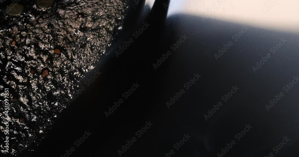 Old film strip burn with bubble.plastic burning bubbles fire closeup ...