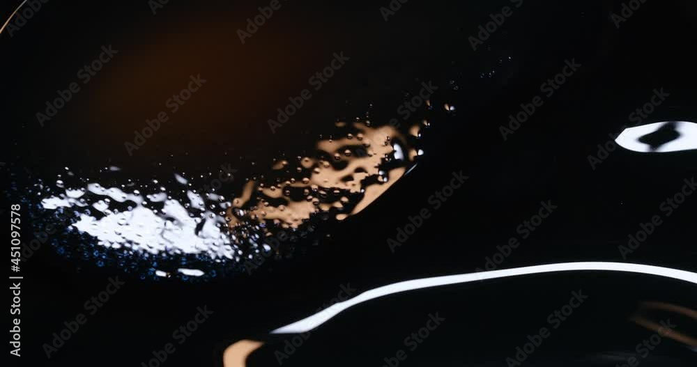 Vidéo Stock Old film strip burn with bubble.plastic burning bubbles ...