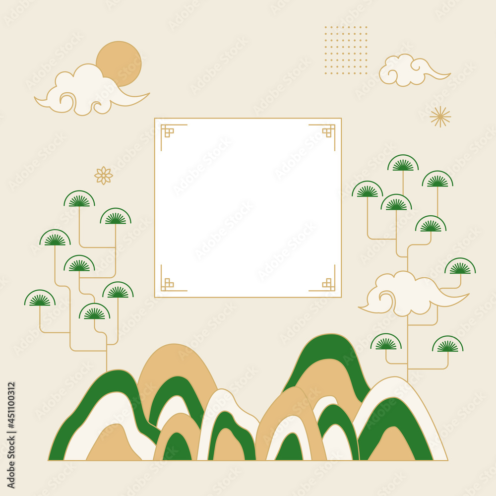 Vector illustration of Korean traditional pattern. Stock Vector | Adobe ...
