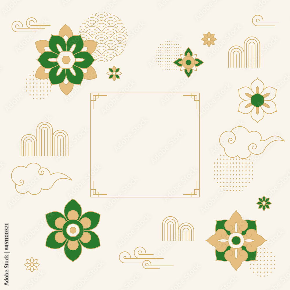 Vector illustration of Korean traditional pattern. Stock Vector | Adobe ...