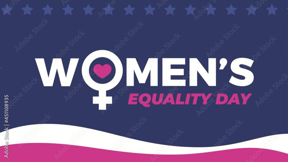 Animated background of women's equality day with smooth animation heart ...