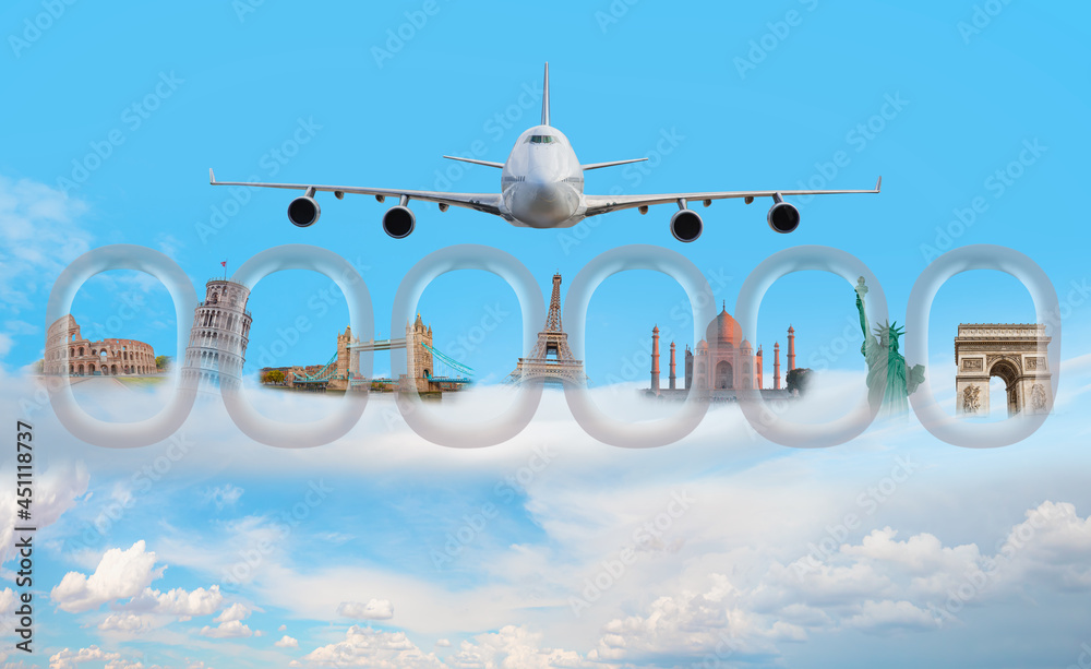 Famous monuments of the world - Travel the world concept (colosseum ...