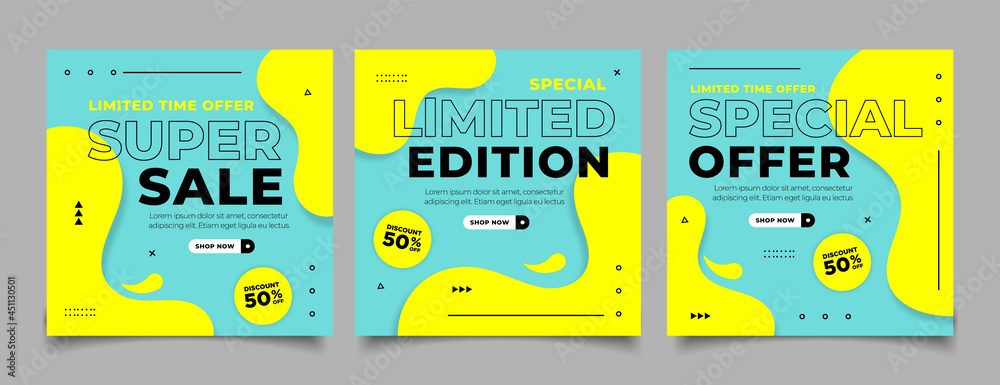 special sale discount social media post template Stock Vector | Adobe Stock
