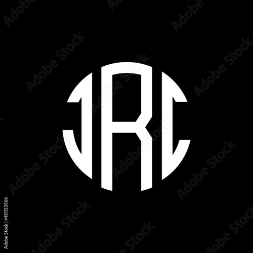 JRC letter logo design. JRC modern letter logo with black background ...