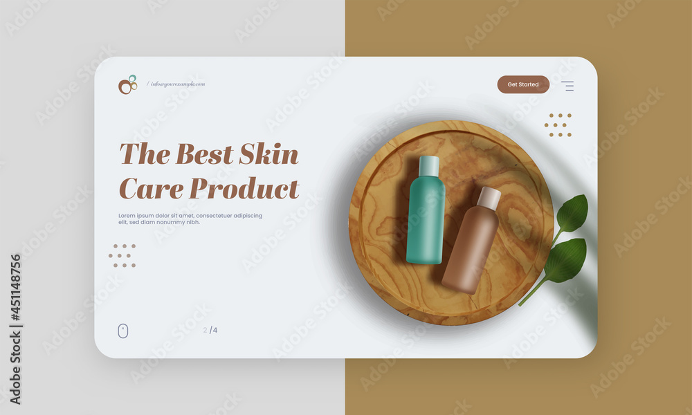 Best Skincare Product Based Landing Page Or Web Banner Layout For ...
