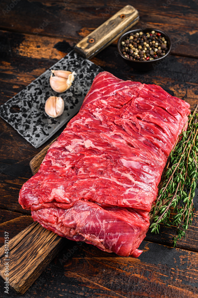 Raw Beef Brisket Cut