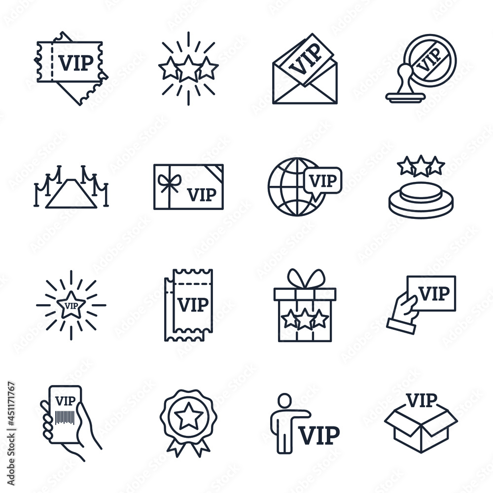 set of VIP elements symbol template for graphic and web design ...