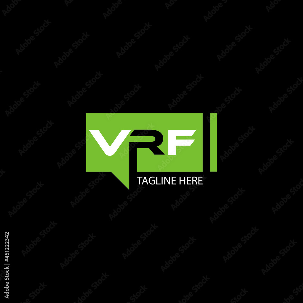 VRF letter logo design on black background.VRF creative initials letter ...