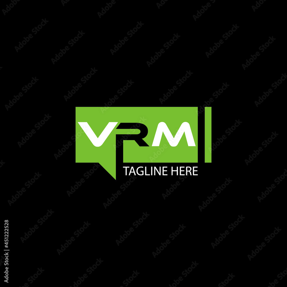VRM letter logo design on black background.VRM creative initials letter ...