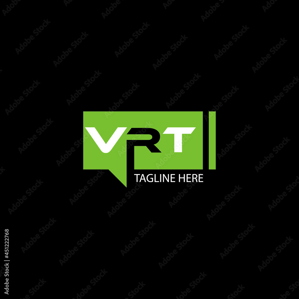 VRT letter logo design on black background.VRT creative initials letter ...