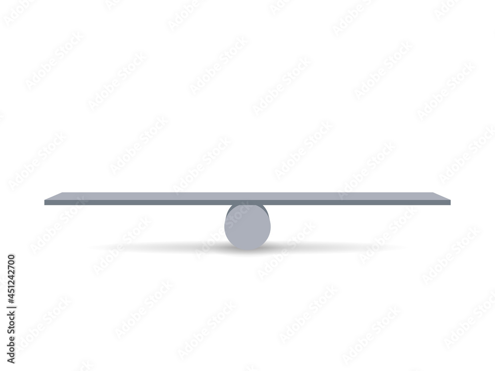 Empty balanced seesaw icon. Clipart image isolated on white background ...