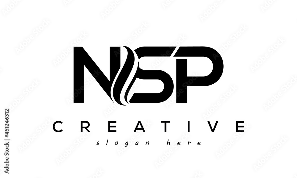 Letter NSP creative logo design vector Stock Vector | Adobe Stock