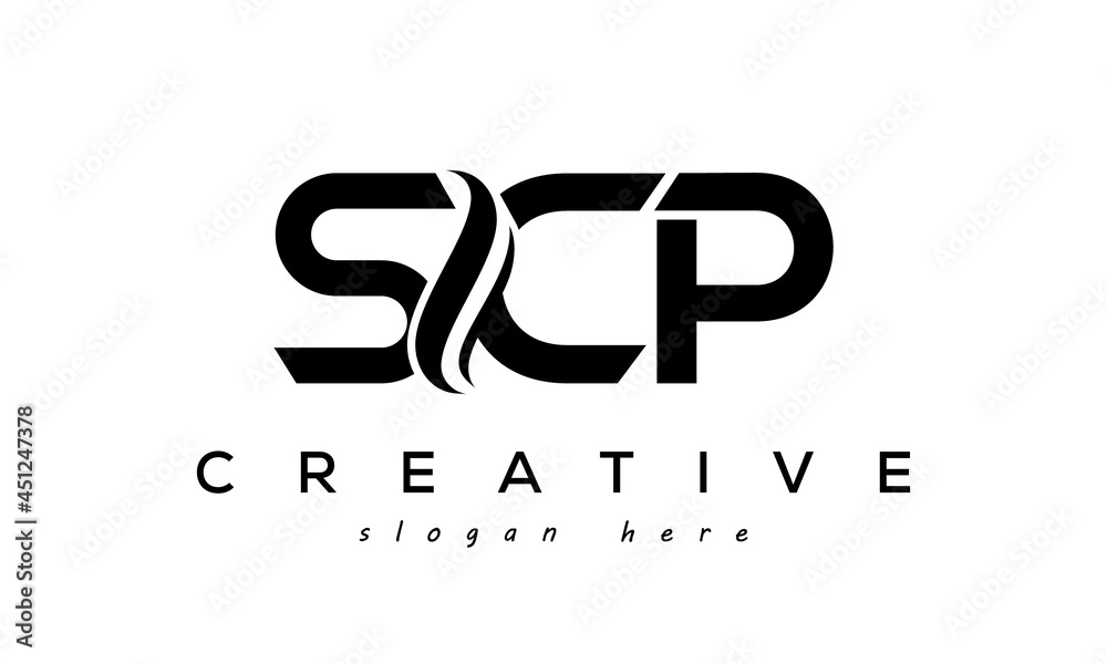Letter SCP creative logo design vector Stock Vector | Adobe Stock