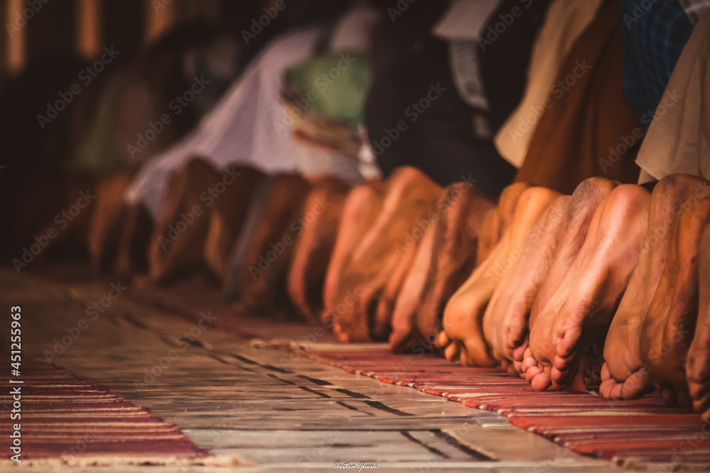 Feet of people praying at Jama Masjid, Delhi Stock Photo | Adobe Stock