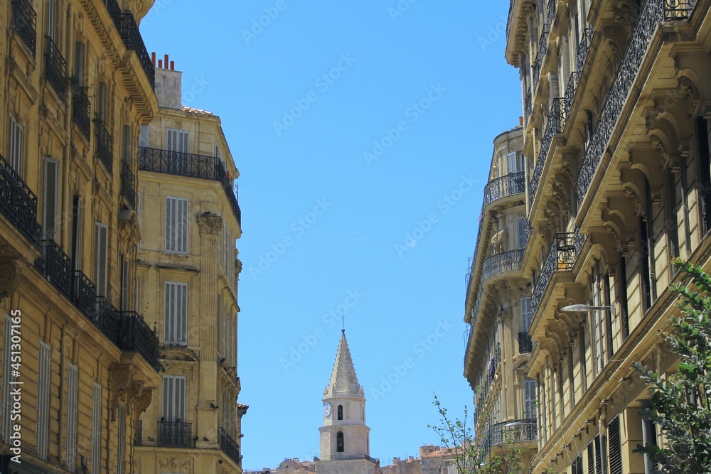 Beautiful view of the city of Marseille in the Provence, Mediterranean ...