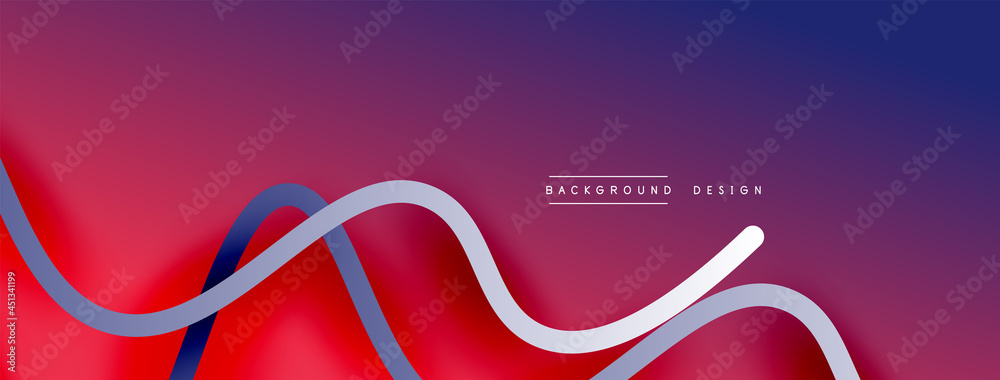Abstract gradient background with wave line with shadow effect ...