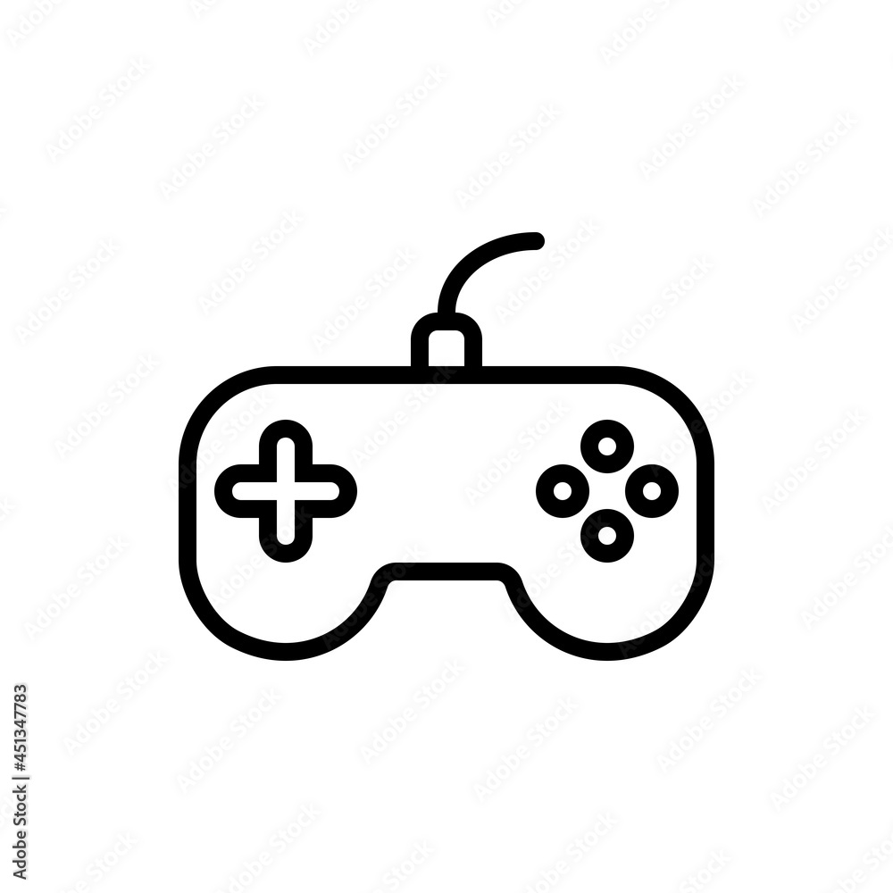 Vetor de Pixel perfect black thin line icon of a game controller ... Vetor de Pixel perfect black thin line icon of a game controller ...