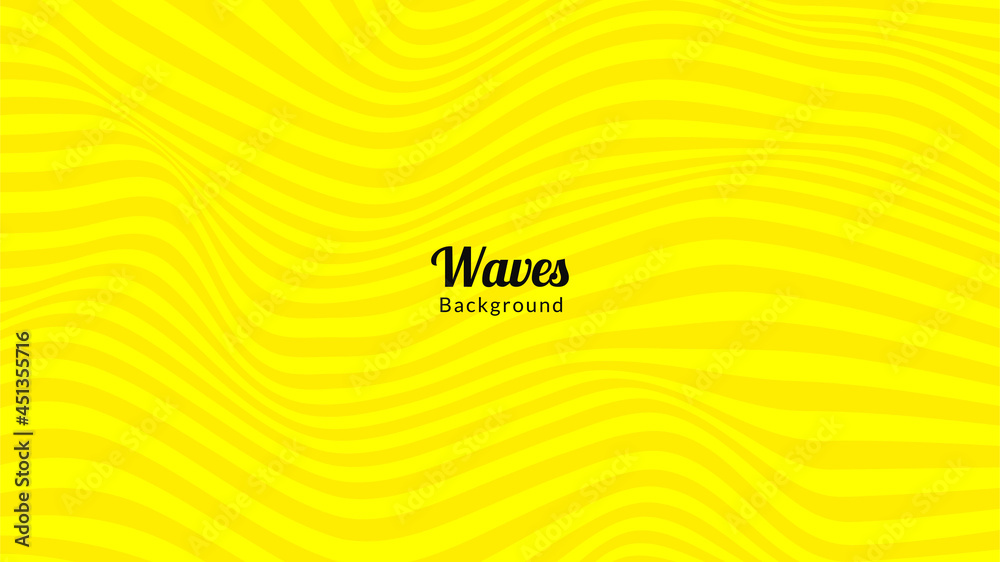 Simple Yellow Waves Background Design Stock Vector | Adobe Stock