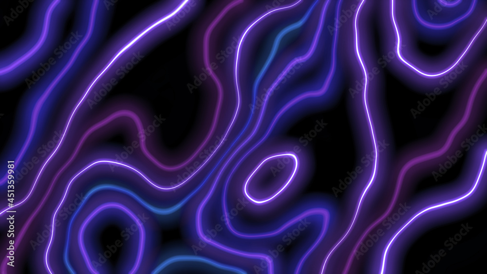 neon pattern line curves wave border geometric vj abstract Stock ...