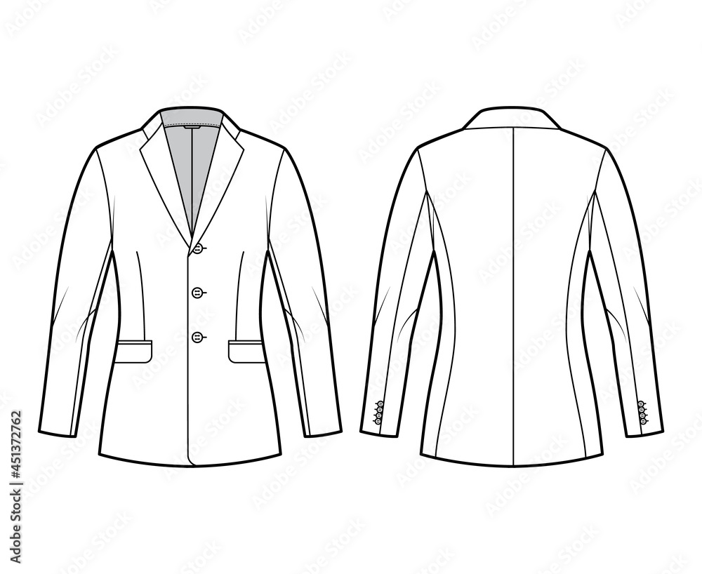 Womens Blazer Flat