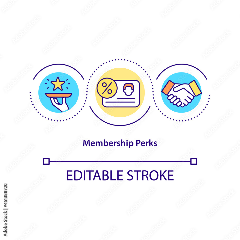 Membership perks concept icon. Privilege for loyal customers abstract ...