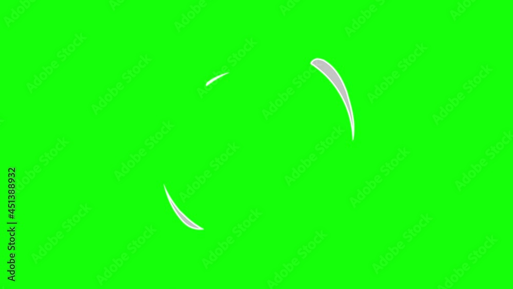 Cartoon FX Smoke Explosion on the green screen background. 4K video ...