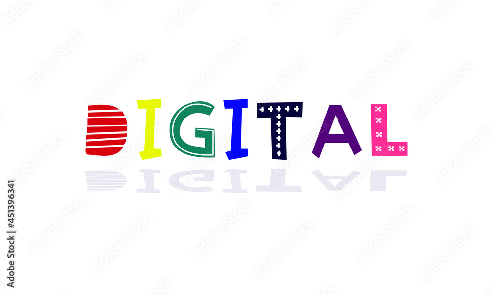 Digital text design template, with an artistic and uncluttered design ...