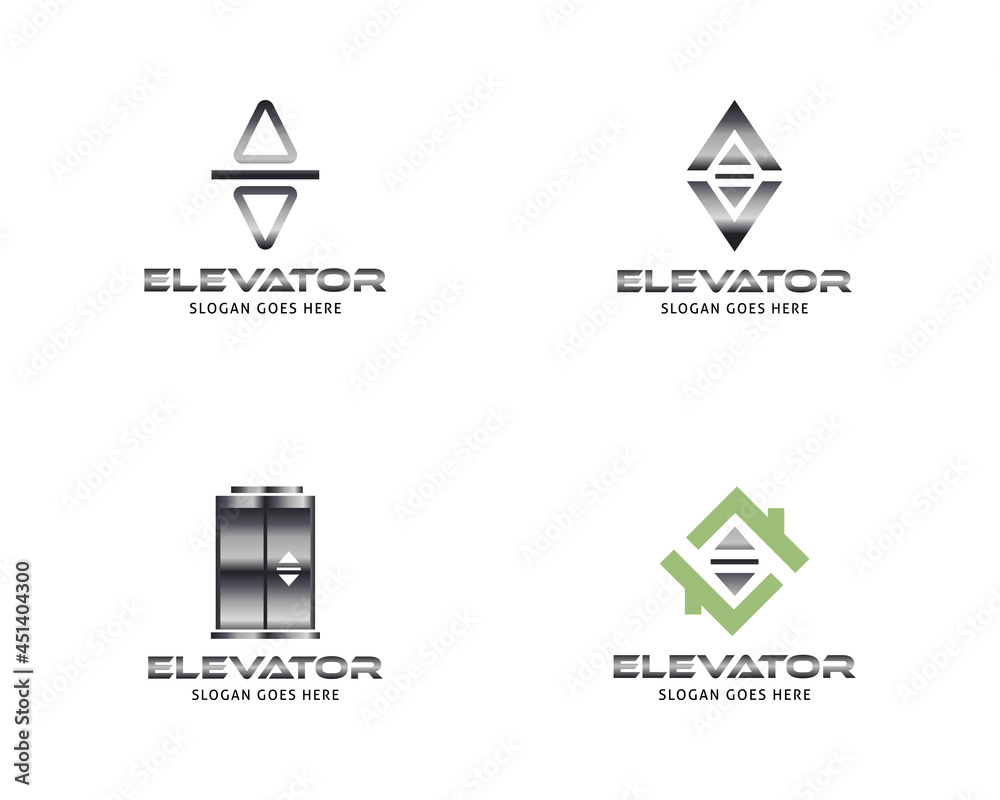Set of Lift or elevator logo vector template Stock Vector | Adobe Stock