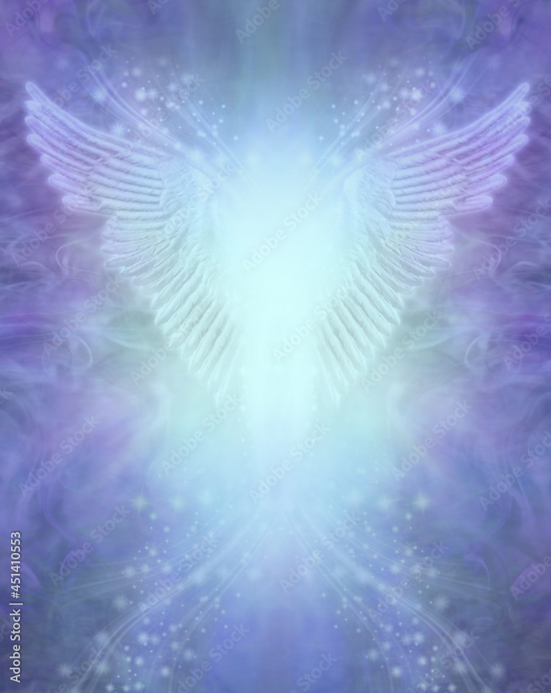 Blue Angel Healing Certificate Award Diploma background - Angel wings ...