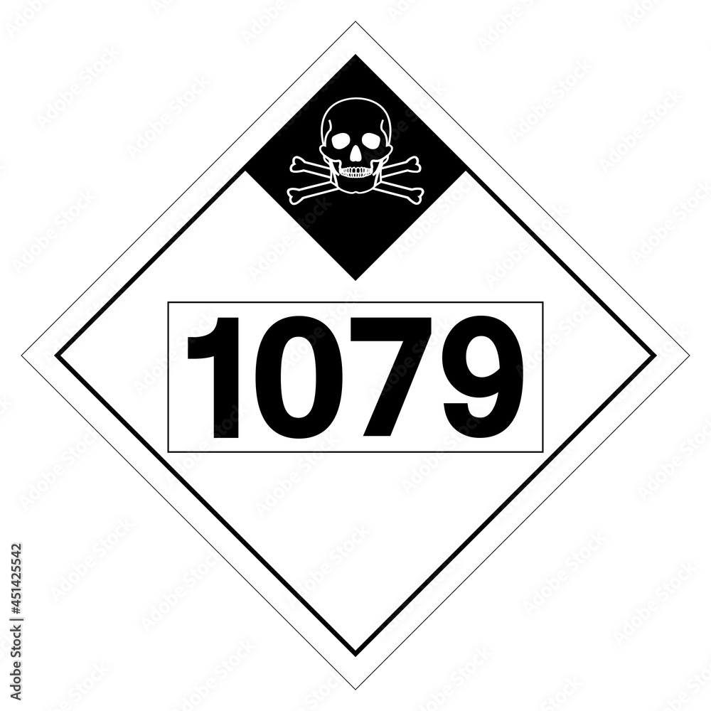 UN1079 Class 2 Sulfur Dioxide Symbol Sign, Vector Illustration, Isolate ...