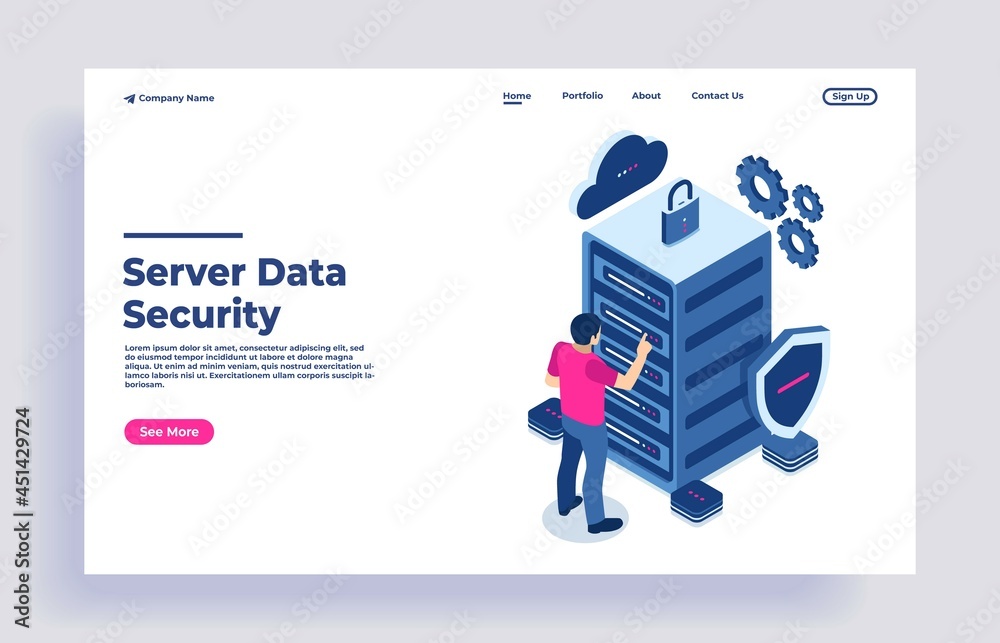 Security data protection concept and safety and confidential data ...