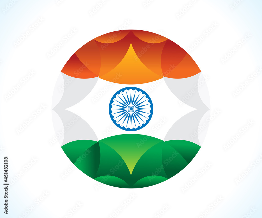 artistic creative indian flag circle Stock Vector | Adobe Stock