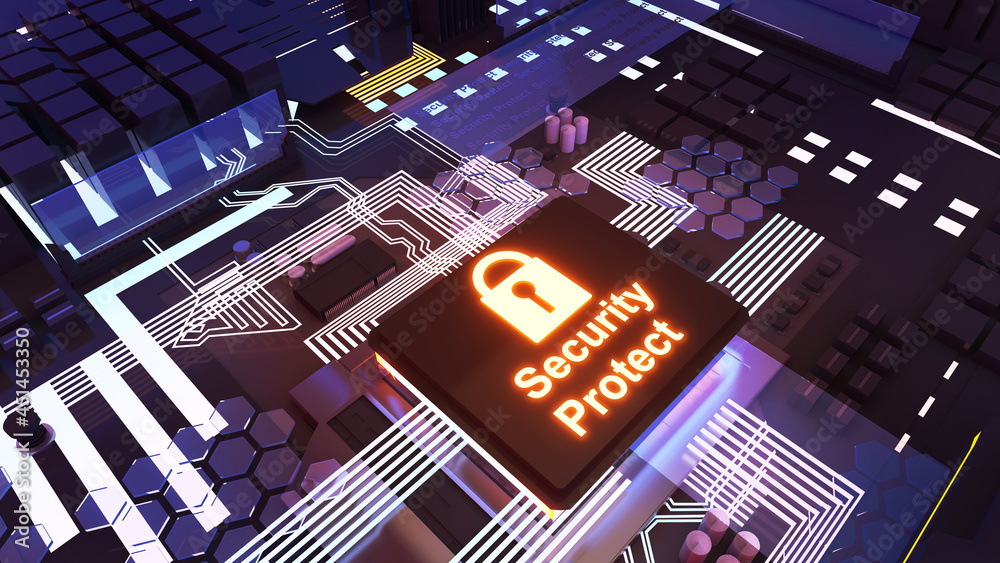 Computer system illustration security protection system,cyber defense ...