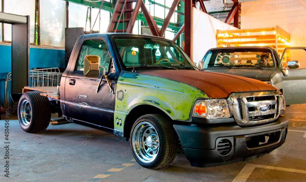 American Vintage pickup car Ford F-150 in rat style. Stock Photo ...