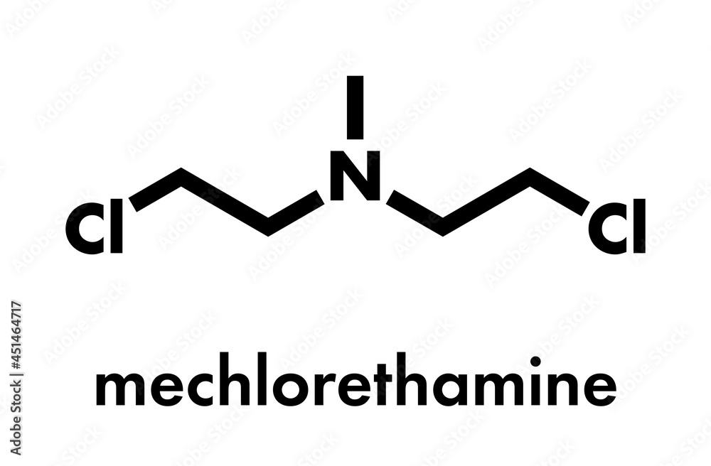 Chlormethine (mechlorethamine, mustine, HN2) cancer chemotherapy drug ...