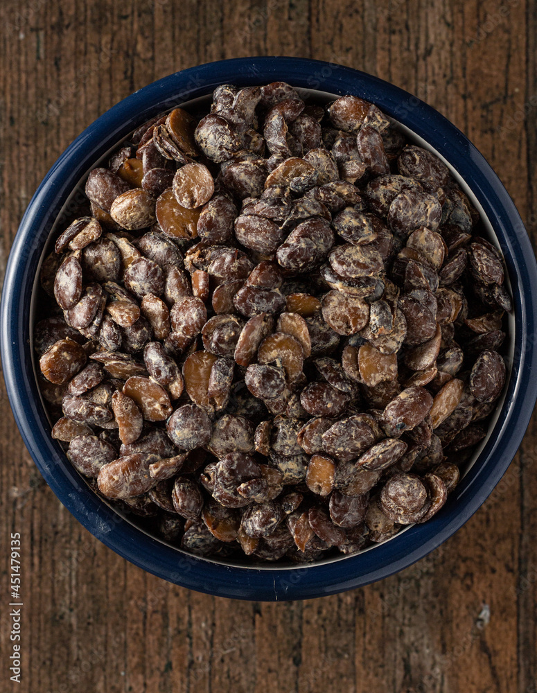 Fermented locust beans also knowns as iru, dawadawa and netetou on ...