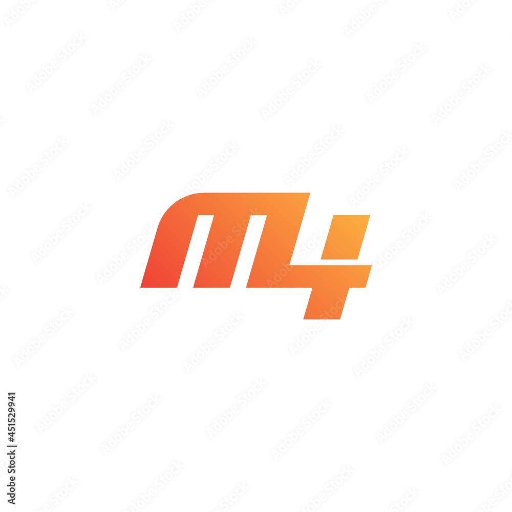 M4 initial letter monogram. Company logo design. Stock Vector | Adobe Stock