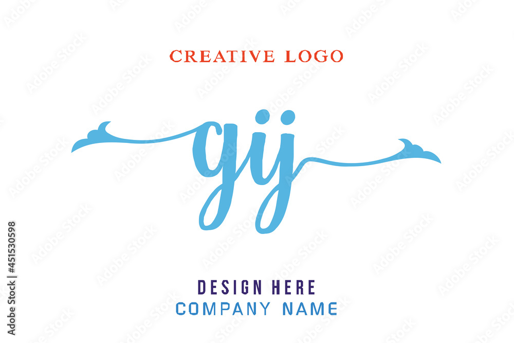 GIJ lettering logo is simple, easy to understand and authoritative ...