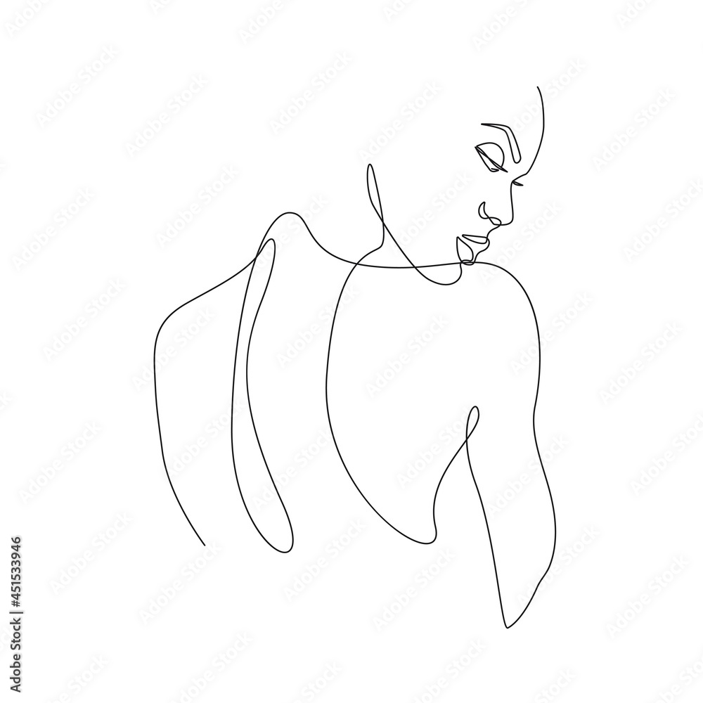 Woman Body One Line Drawing. Female Figure Creative Contemporary ...