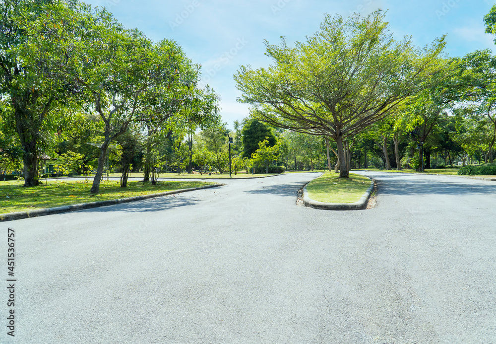 Empty Street Side View