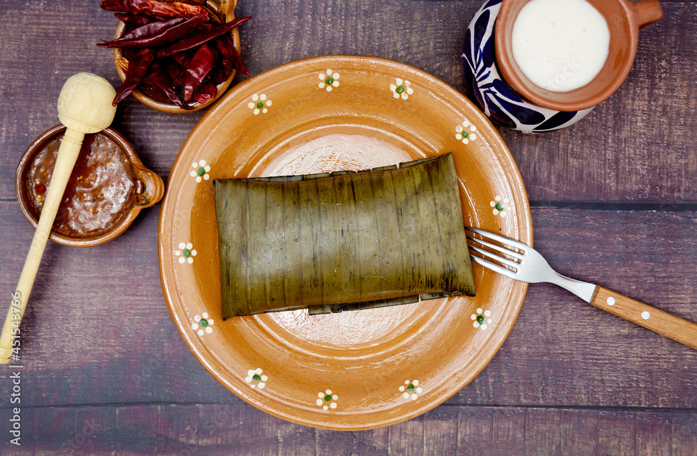 Comida típica mexicana, Tamales veracruzanos o jarochos, preparados con ...