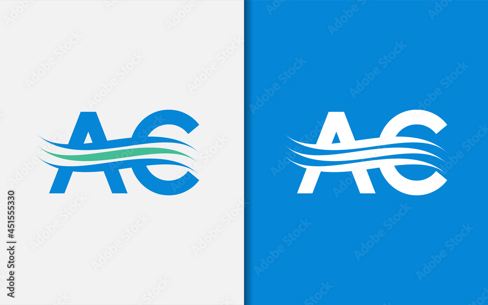 Letter A and C Combination as Air Conditioning Logo Design. Monogram ...