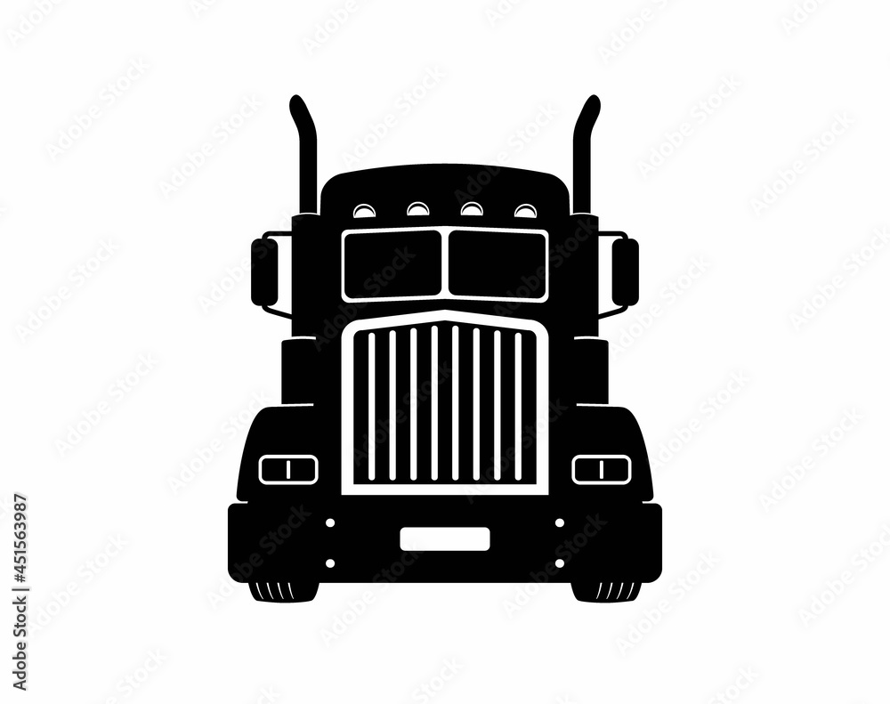 Vettoriale Stock Semi Truck. Vector Lorry. Freight transportation. Flat ...