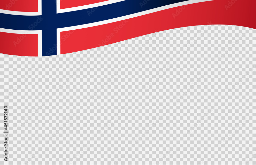 Waving flag of Norway isolated on png or transparent background,Symbol ...