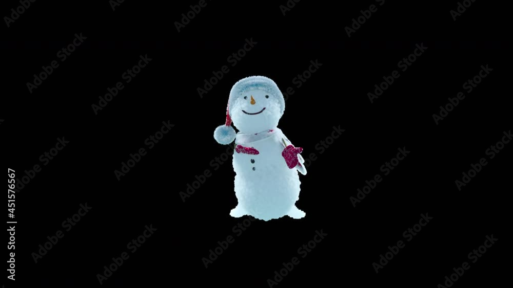 Merry christmas and happy new year, 3d rendering, Snowman, Animation ...
