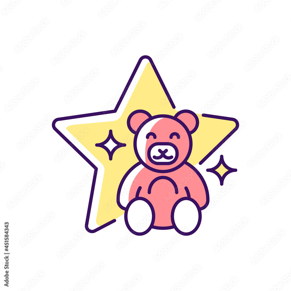 Children show RGB color icon. Kids entertainment performance. Teletoon ...