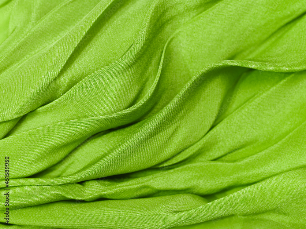 Abstract green silk cloth background Stock Photo | Adobe Stock