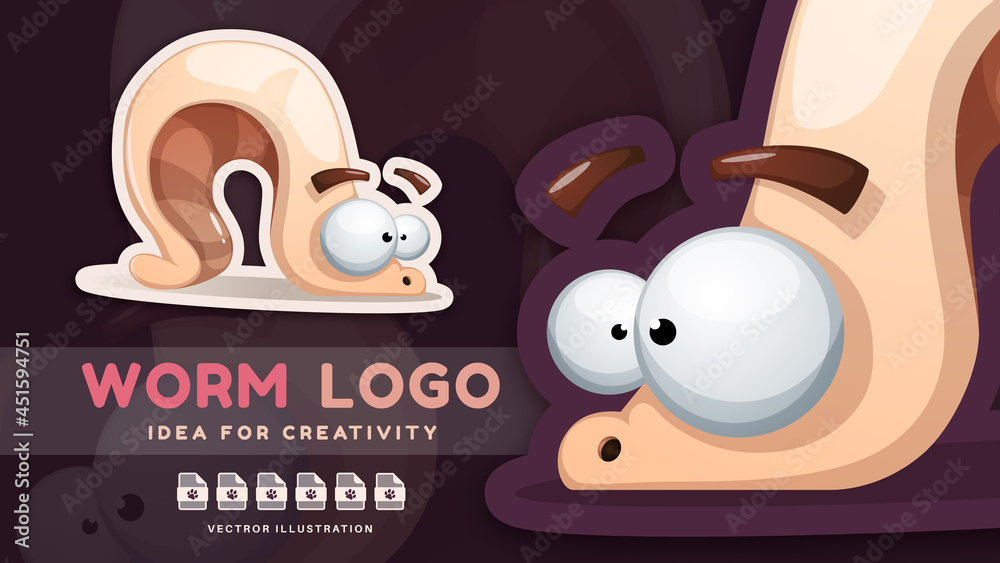 Cartoon charactr pretyy warm - cute sticker Stock Vector | Adobe Stock